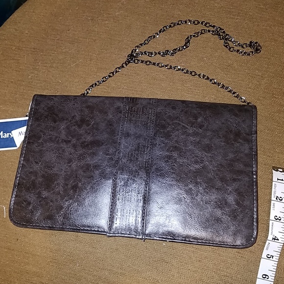 MMS Design Studio | Bags | Mms Dark Gray Clutch With Chain | Poshmark
